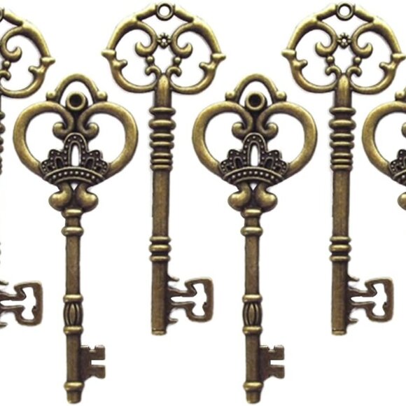 Other | Mixed 2 Extra Large Antique Skeleton Keys Rustic Key For ...